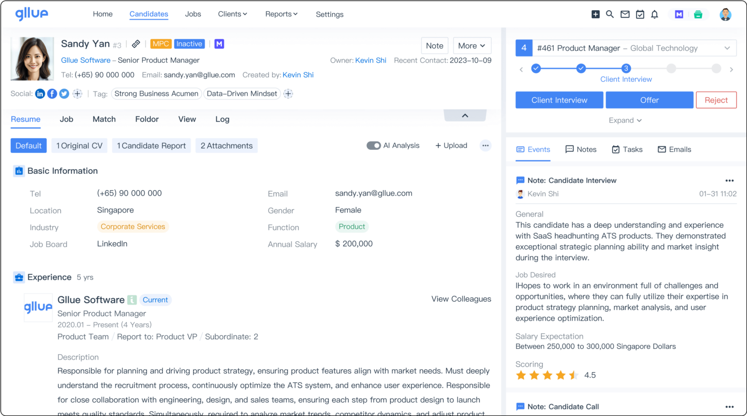 Recruitment CRM - Candidate Relationship Management PlatformGllue Software